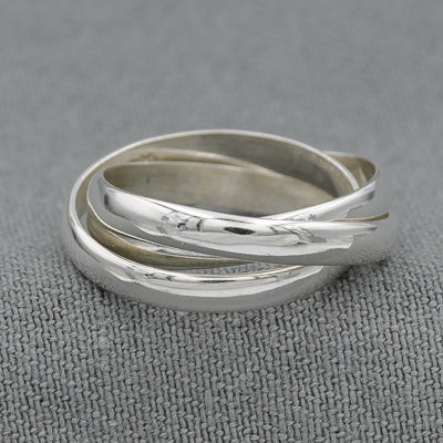 Sterling silver russian wedding band 6888348221569